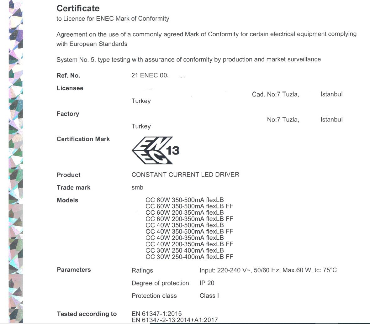 ENEC (European Norms Electrical Certification) - PTC Turkey